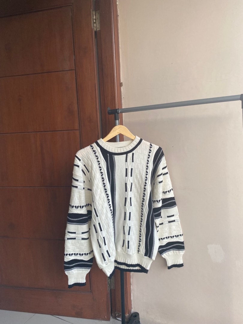Alain delon sweater motif ala COOGIE - sweater rajut motif pria wanita ...