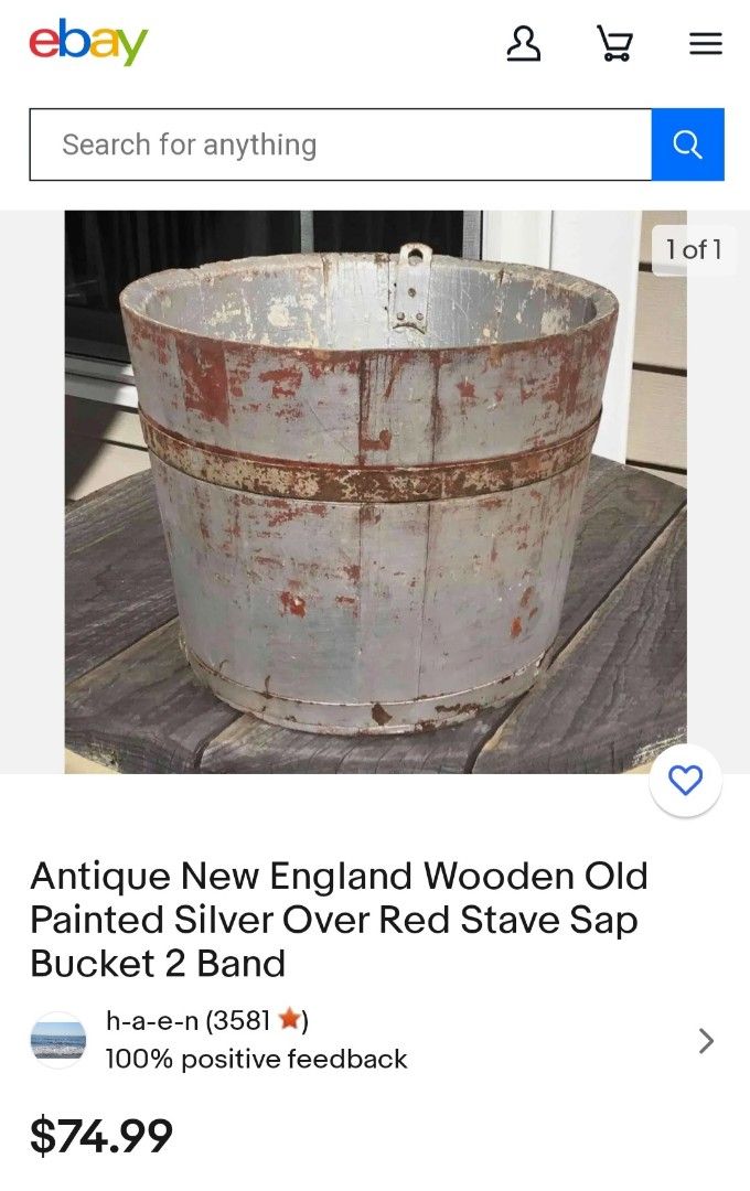 Antik/antique/vintage wooden bucket/baldi kayu, Hobbies & Toys ...