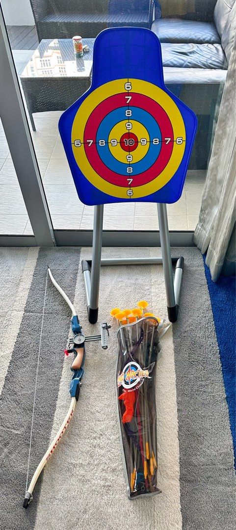 Archery set with standing target, Sports Equipment, Other Sports Equipment and Supplies on Carousell