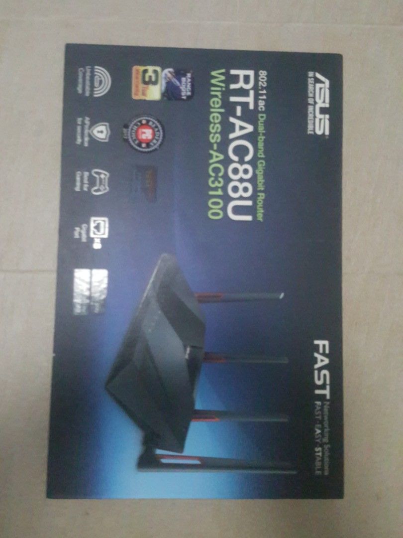 Asus RT-AC88U wireless AC3100 router, Computers & Tech, Parts ...