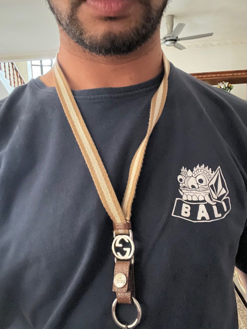 Authentic Gucci phone and card lanyard, Luxury, Accessories on Carousell