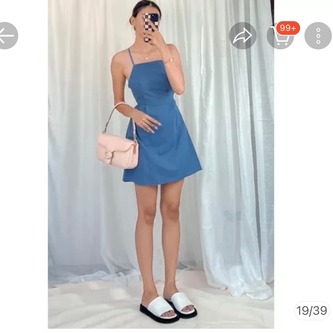 Backless string dress on Carousell