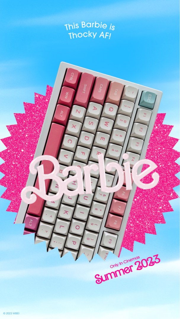 Barbie Themed Ultra Thocky Custom Mechanical Keyboard - Fully Modded ...