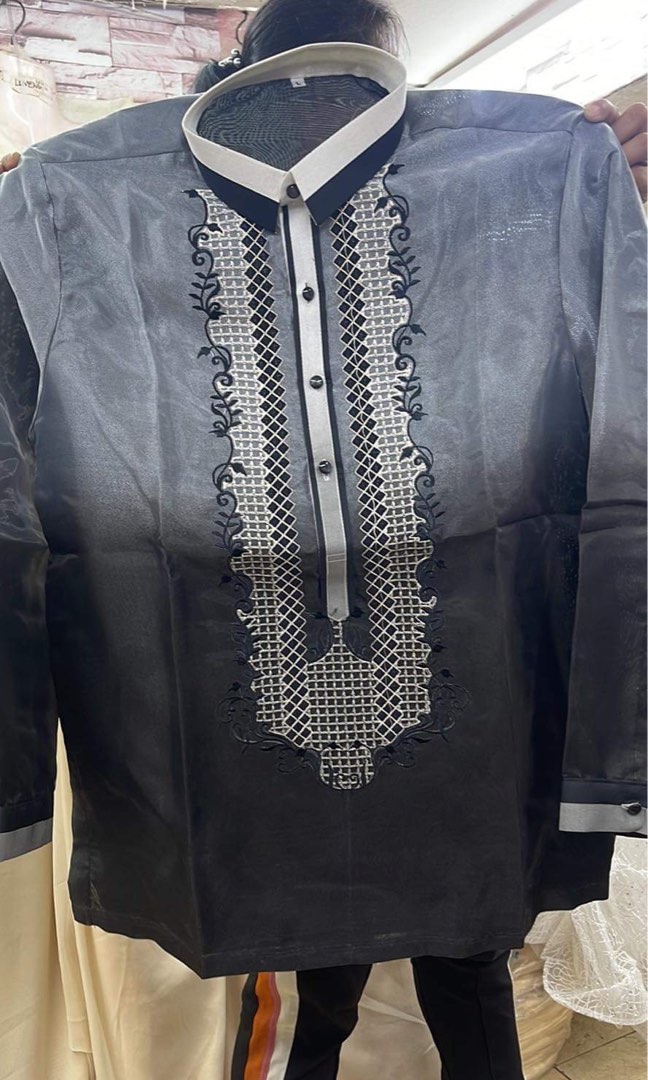 Barong Tagalog with Lining Black Ombre (FOR RENT) on Carousell