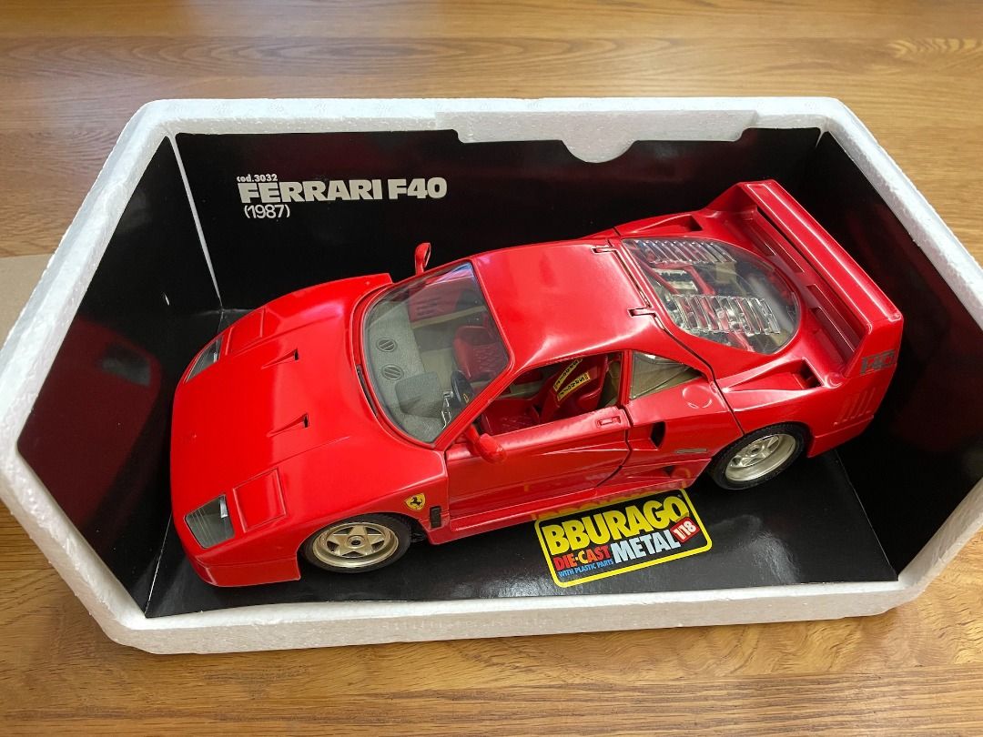 BBurago Ferrari F40 1/18 scale, Hobbies & Toys, Toys & Games on Carousell