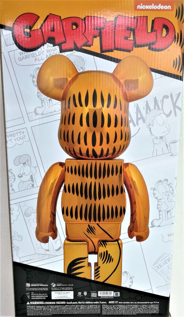 Bearbrick Garfield Gold Chrome 1000%, Hobbies & Toys, Collectibles ...