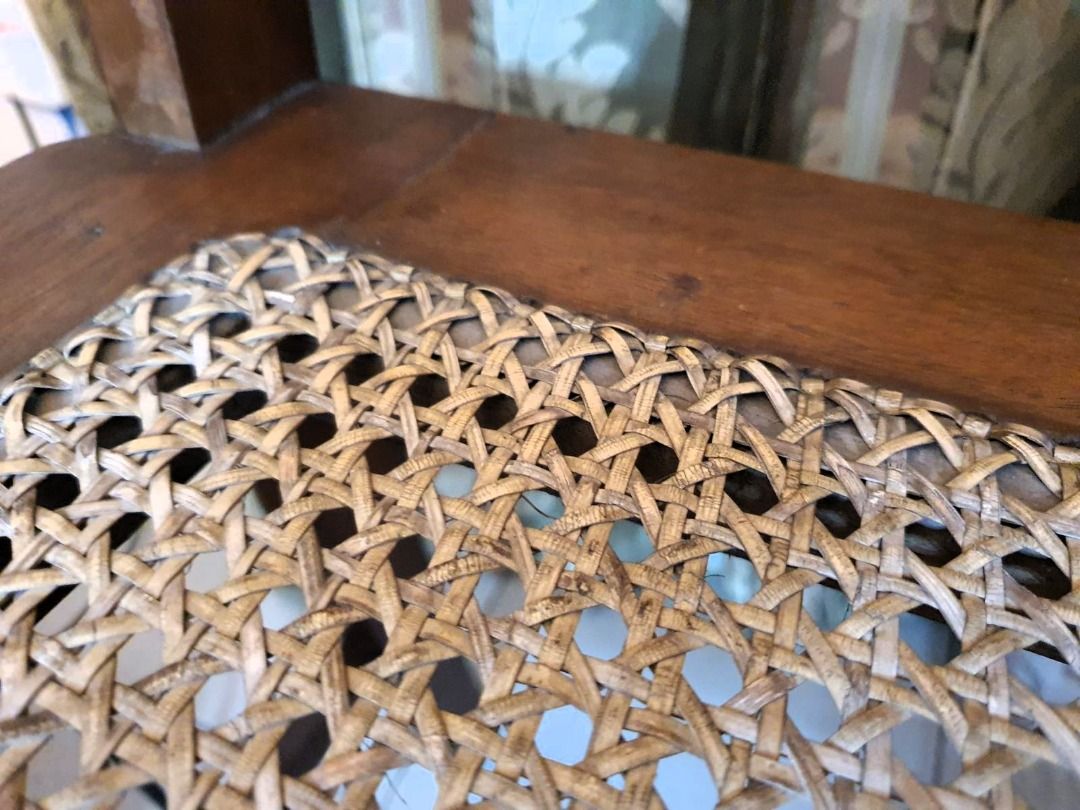 Beautiful old narra three-seater bench with intact solihiya (vintage ...