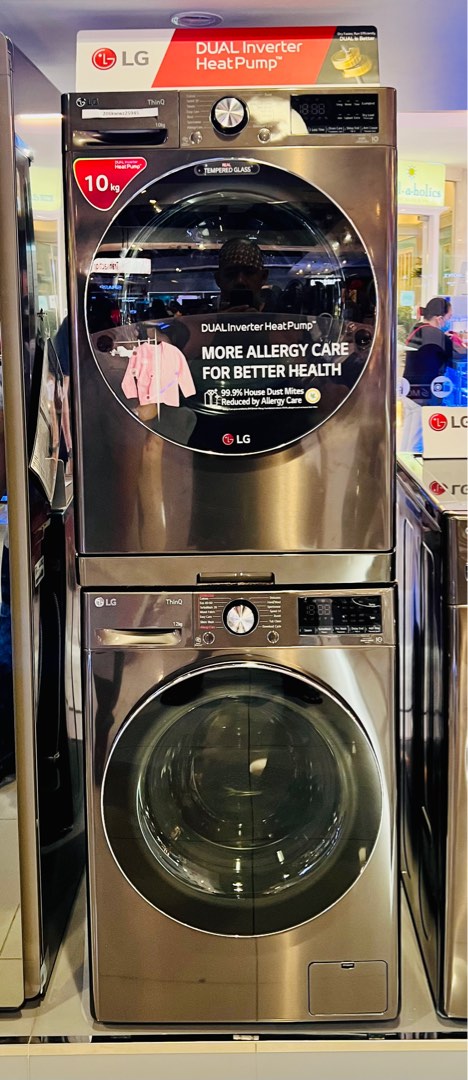 Bnew LG 12kg Front Load Washing Machine & 10kg Front Load Dryer Package ...