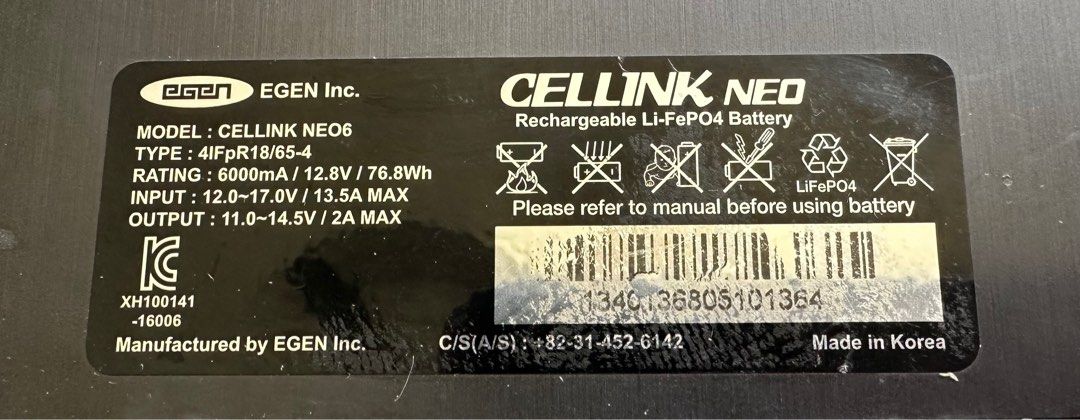 Spoiled according that the distributor Wow Getget. Cellink Car Cam Battery - Sales As-is ...
