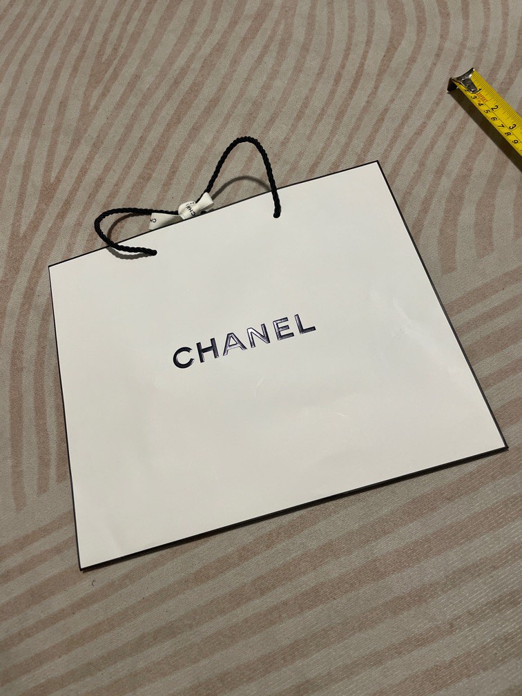 Chanel paper bag 25x30, Luxury, Bags & Wallets on Carousell
