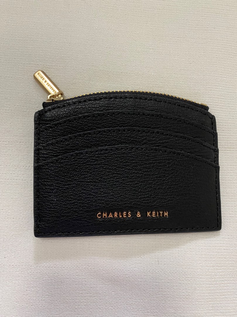 Charles & Keith Card Holder Black, Women's Fashion, Bags & Wallets ...