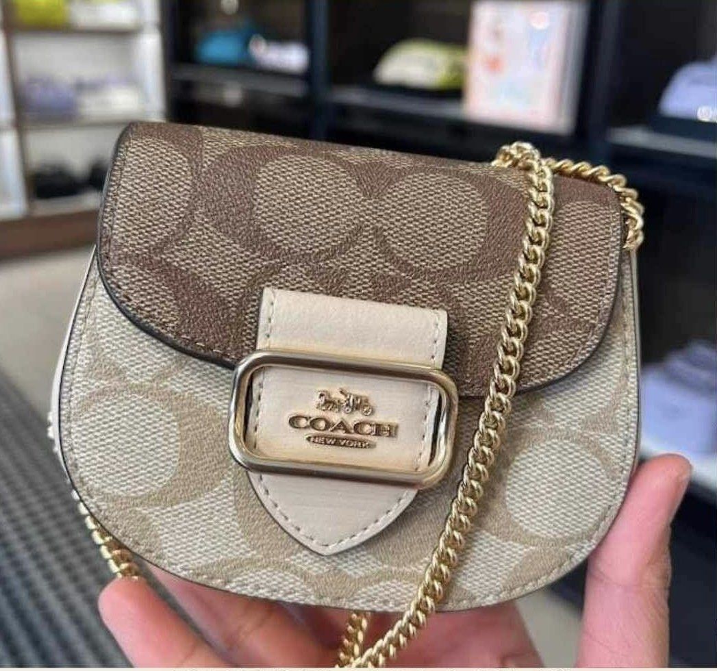 Coach Morgan card case on chain on Carousell