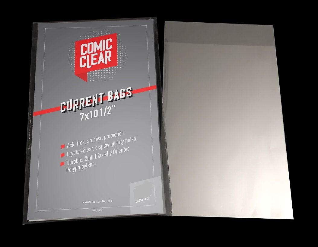 Comic Clear Silver Age Premium OPP Comic Bags (20s) Clear as Mylar ...