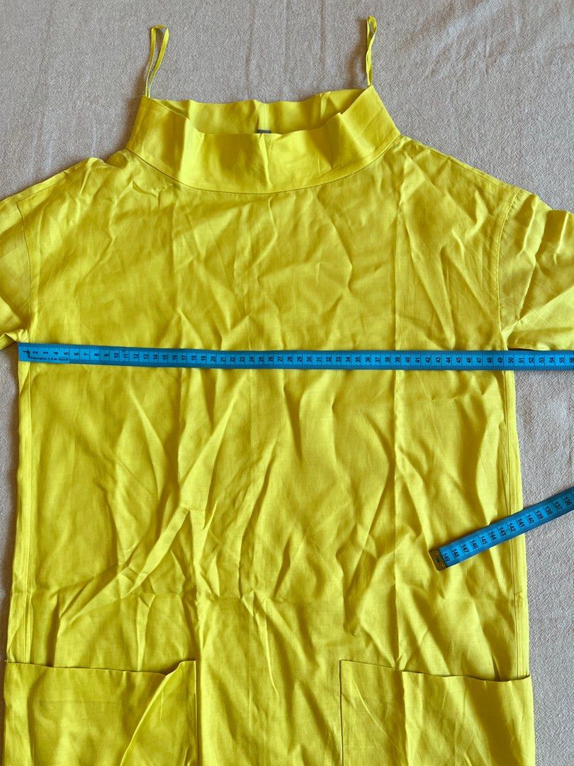 Cos lemon yellow cowl neckline dress, Women's Fashion, Dresses & Sets ...