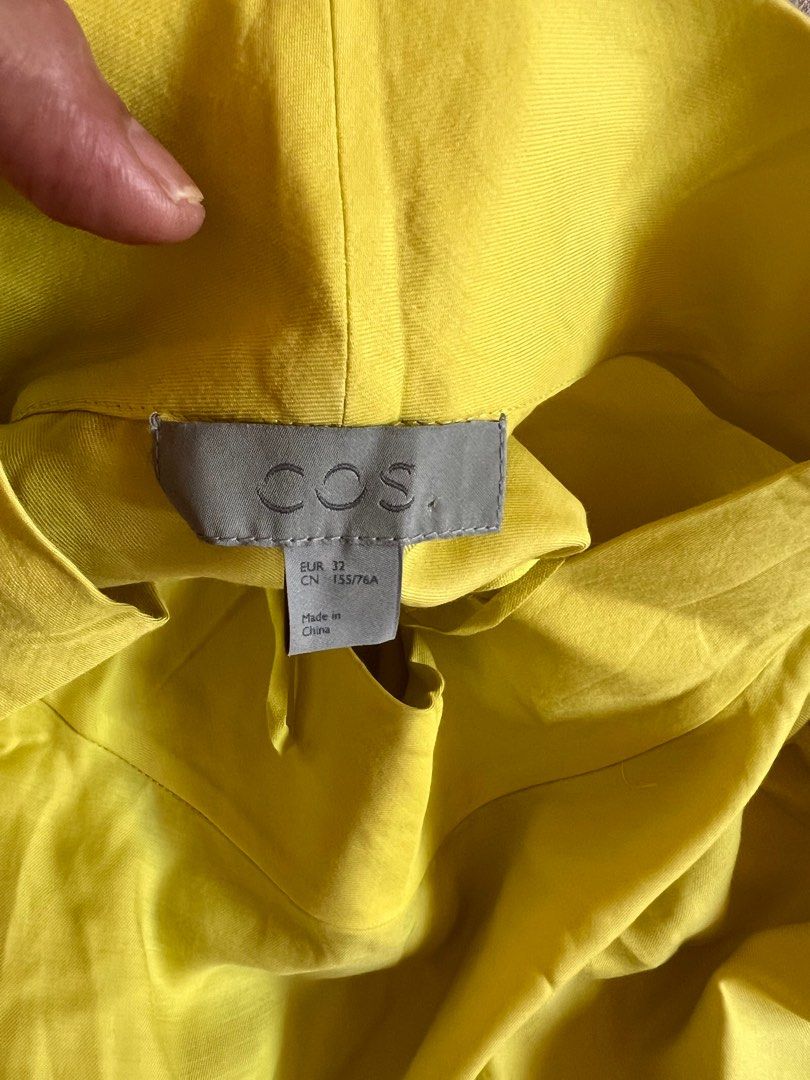 Cos lemon yellow cowl neckline dress, Women's Fashion, Dresses & Sets ...