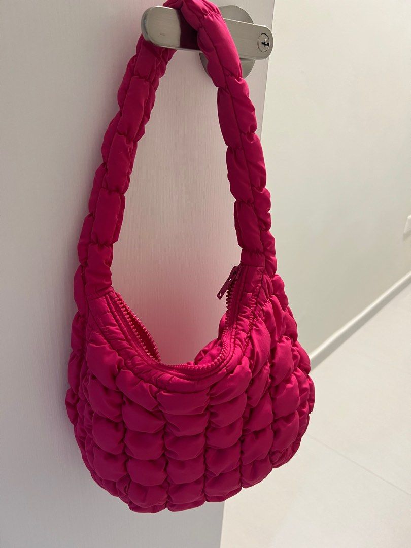 COS quilted bag in hot pink, Women's Fashion, Bags & Wallets, Shoulder ...