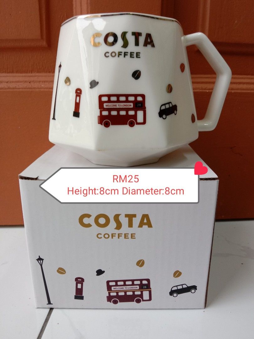 Costa Coffee Glass Mug, Hobbies & Toys, Collectibles & Memorabilia ...