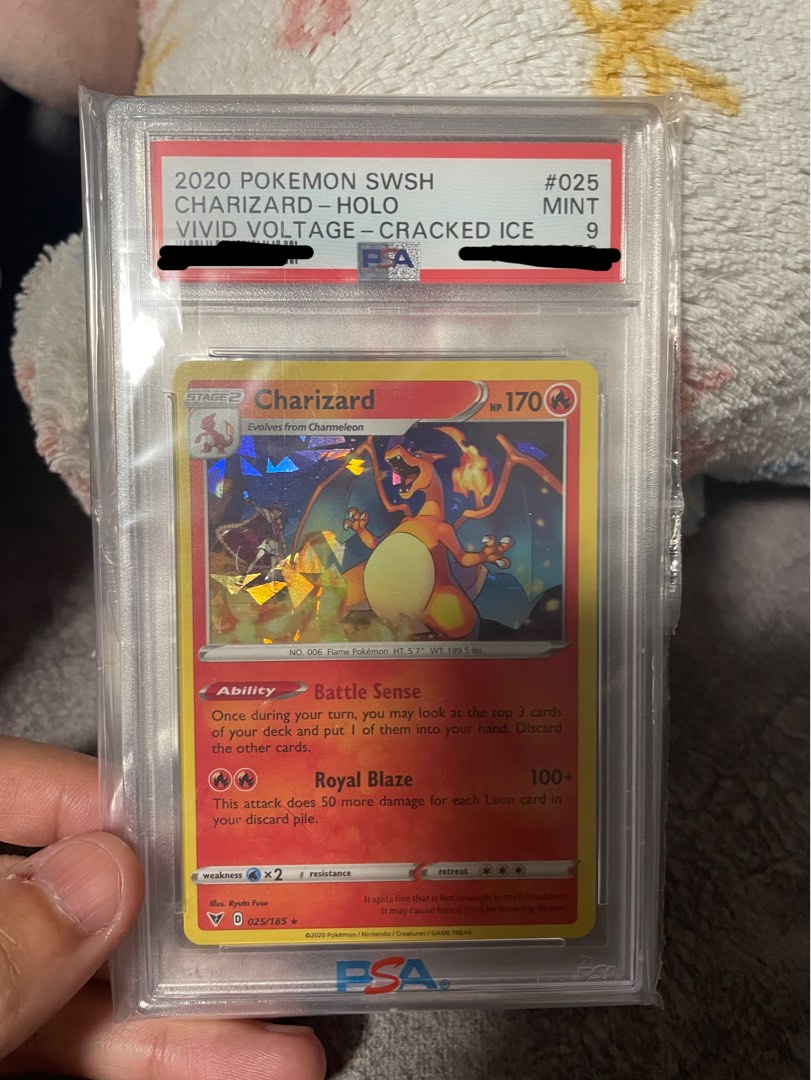 Cracked Ice Charizard PSA 9, Hobbies & Toys, Toys & Games on Carousell