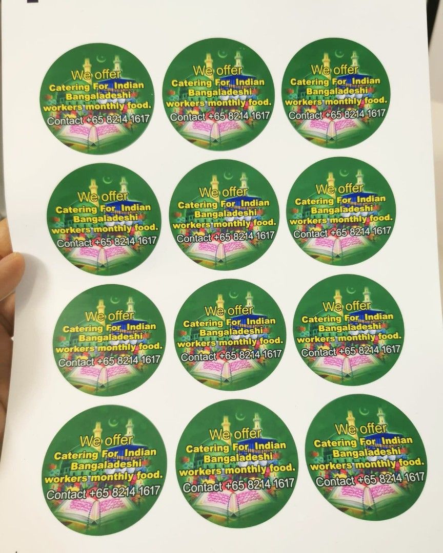 Customised Stickers, label, company logo, catering sticker, customised ...