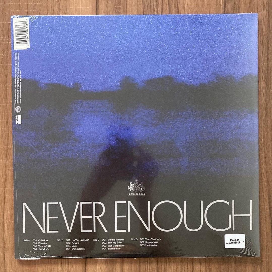 Daniel Caesar - Never Enough (Orange vinyl), Hobbies & Toys, Music ...