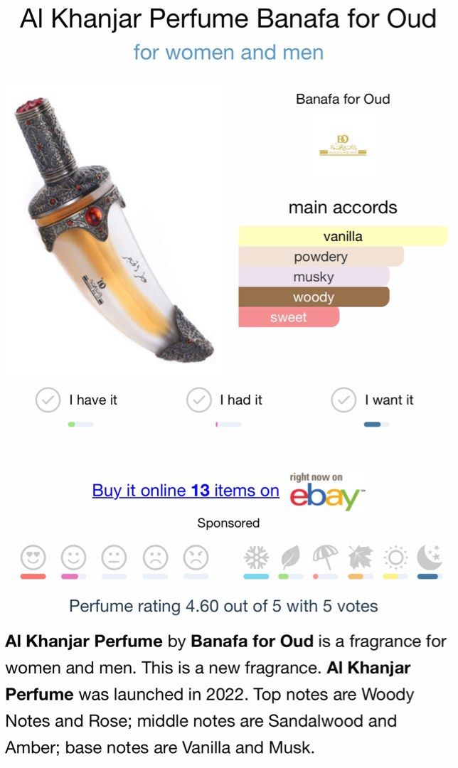 *Decant* Al Khanjar Perfume Banafa for Oud, Beauty & Personal Care ...