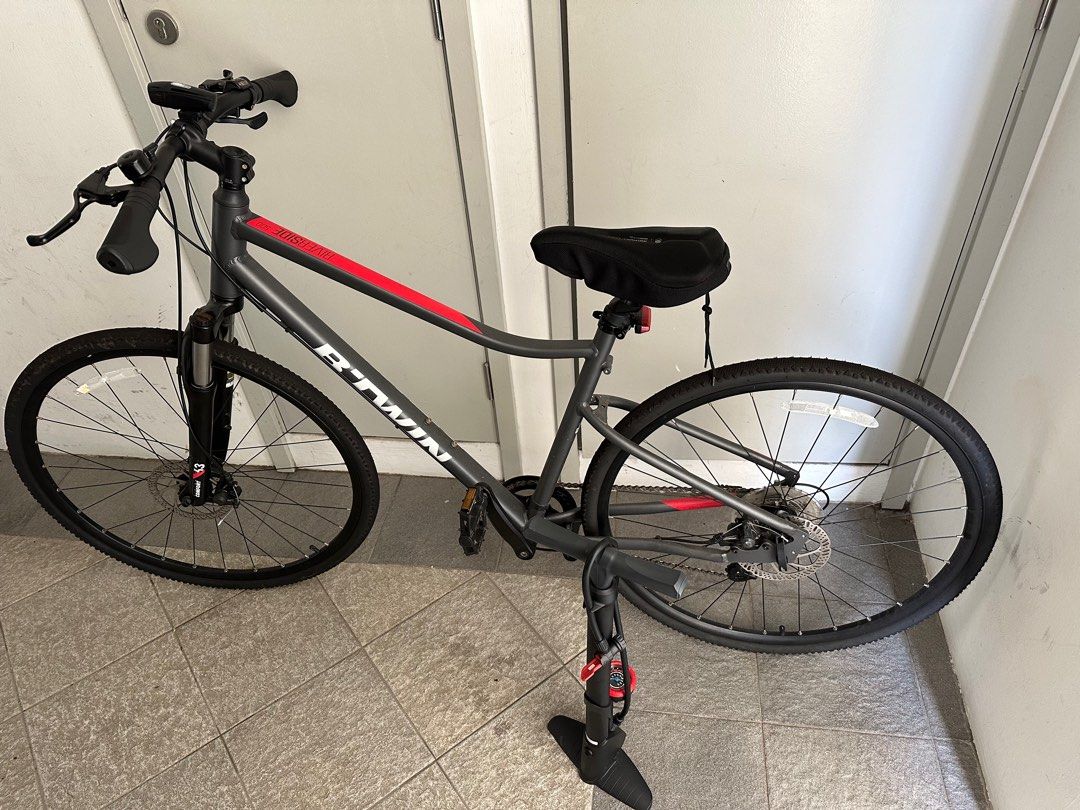 Decathlon Riverside 500 Hybrid M size with lights and air pump, Sports ...