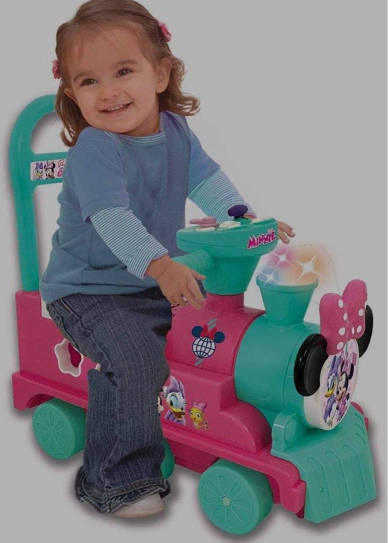 Disney Minnie Mouse Battery Ride on Train with shape sorter, Hobbies ...