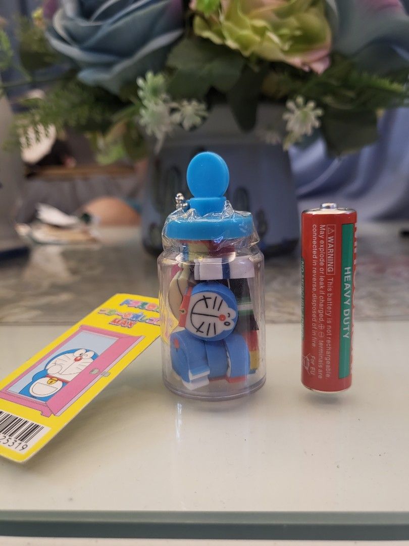 Doraemon Eraser Set Bottle Keychain, Hobbies & Toys, Stationary & Craft ...