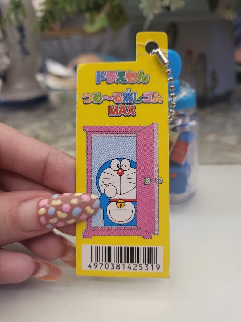 Doraemon Eraser Set Bottle Keychain, Hobbies & Toys, Stationary & Craft ...
