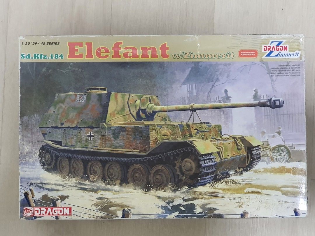 Dragon 1/35 Elefant tank destroyer plastic model kit, Hobbies & Toys ...