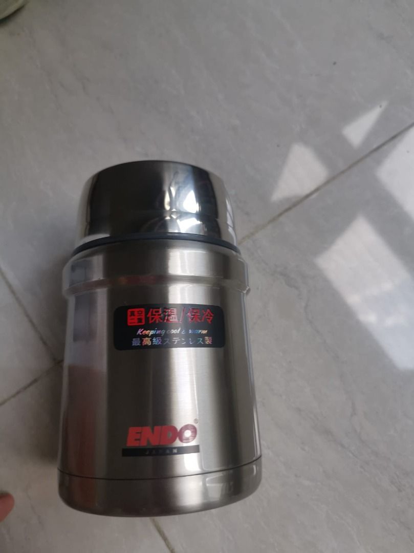 Endo Food Jar. Model: CX-4007. 450ml Capacity. Double Layer Stainless Steel., Furniture & Home ...