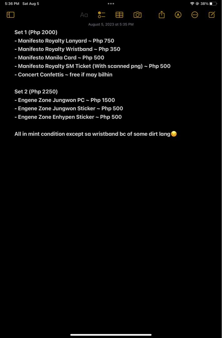 Enhypen Manifesto Concert Merch (Engene Zone) on Carousell