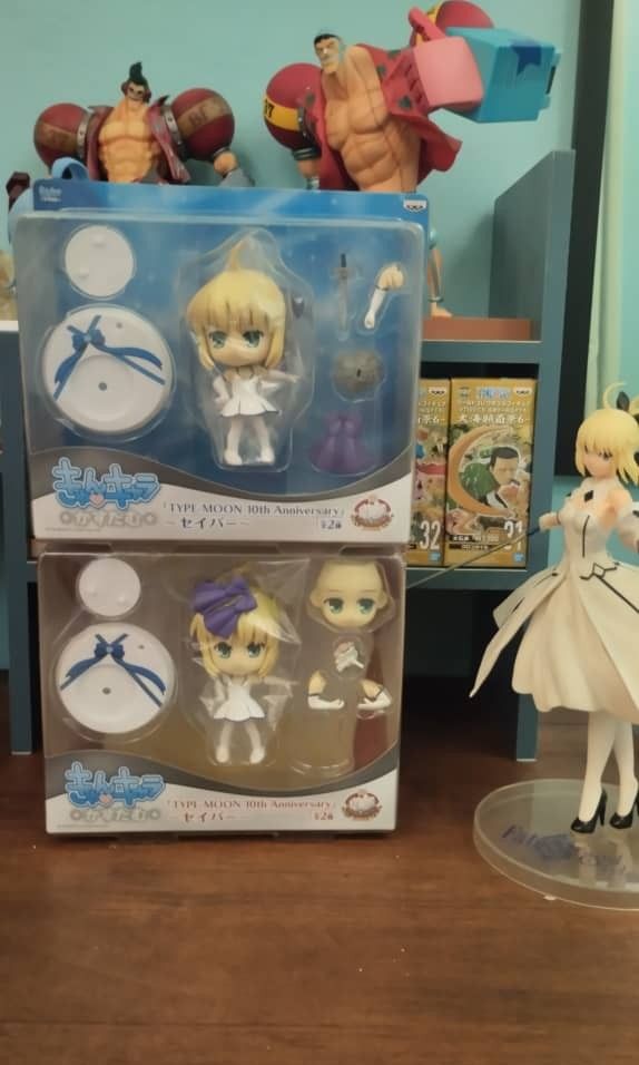 Fate saber kyun chara figure anime type moon anniversary, Hobbies ...