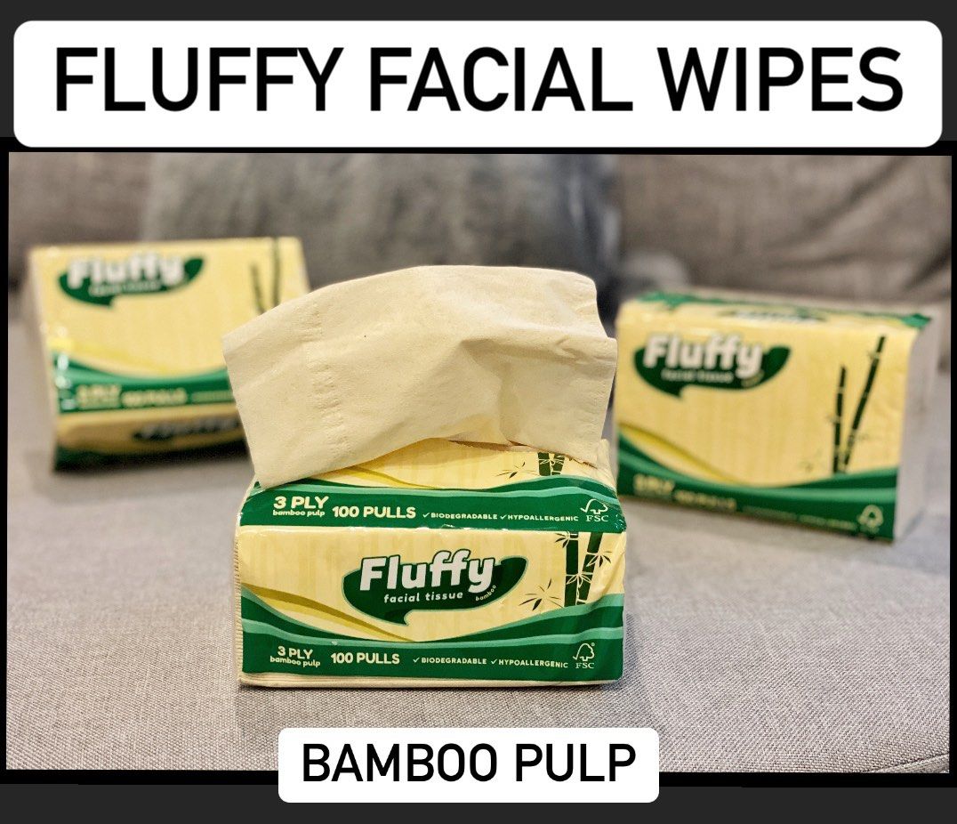 FLUFFY FACIAL TISSUE (BAMBOO PULP) on Carousell