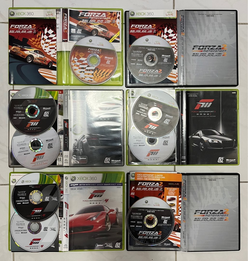 FORZA MOTORSPORT 2 3 4 XBOX 360 GAMES, Video Gaming, Video Games, Xbox ...