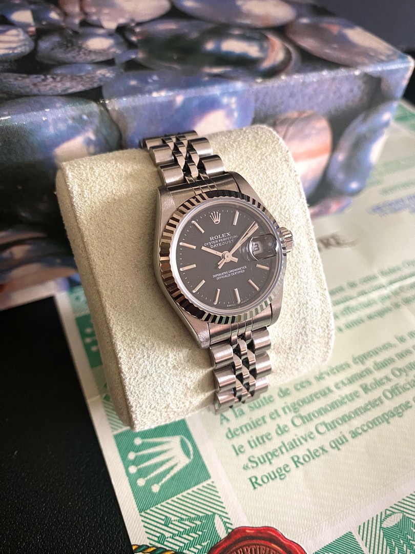 *Full set* Rolex Oyster Perpetual Datejust 26mm 18k white gold rare ...