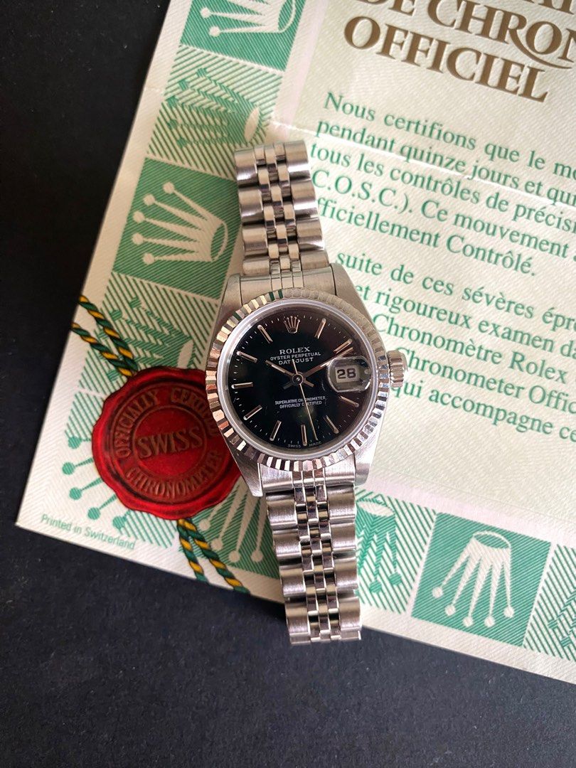 *Full set* Rolex Oyster Perpetual Datejust 26mm 18k white gold rare ...