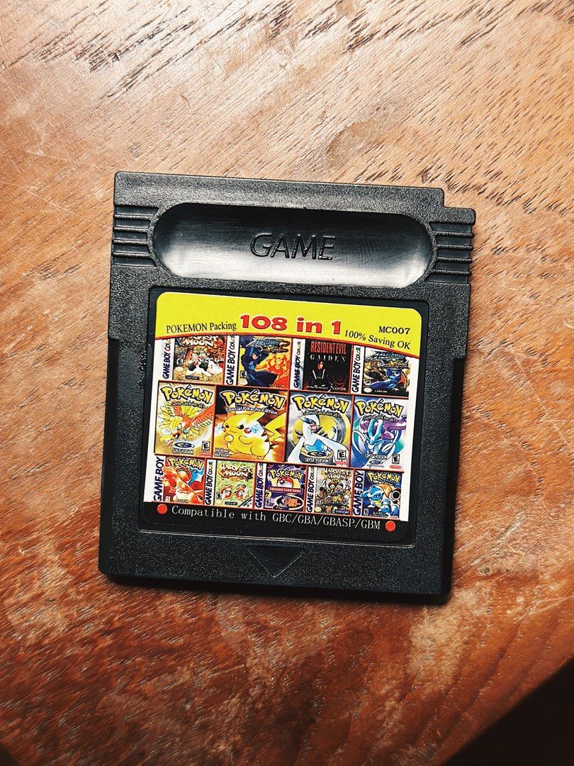 Gameboy Color - Yellow + 108 in 1 Game Boy COLOR GBC Multi Cart Game ...