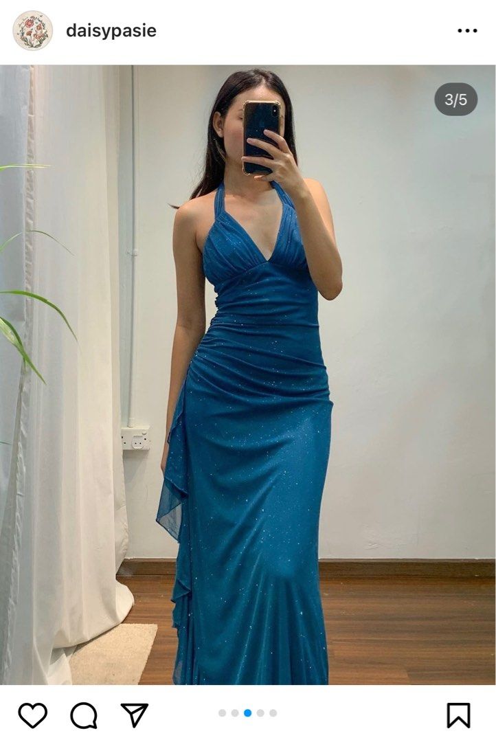 gorgeous vintage daisypaisie prom dress turquoise light blue dark blue ...