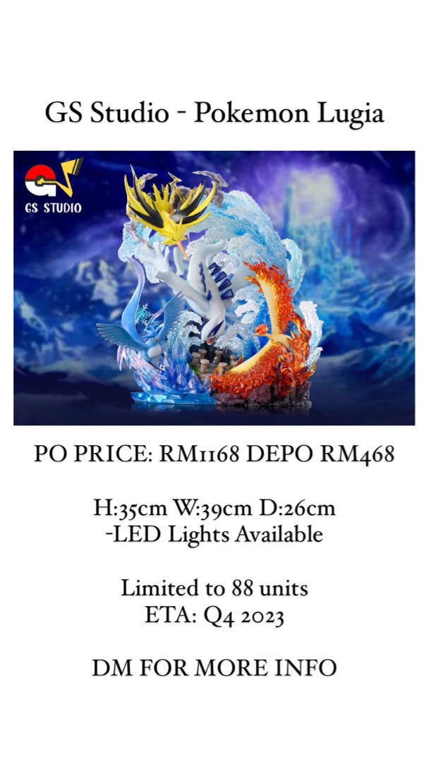 GS Studio - Pokemon Lugia, Hobbies & Toys, Toys & Games on Carousell