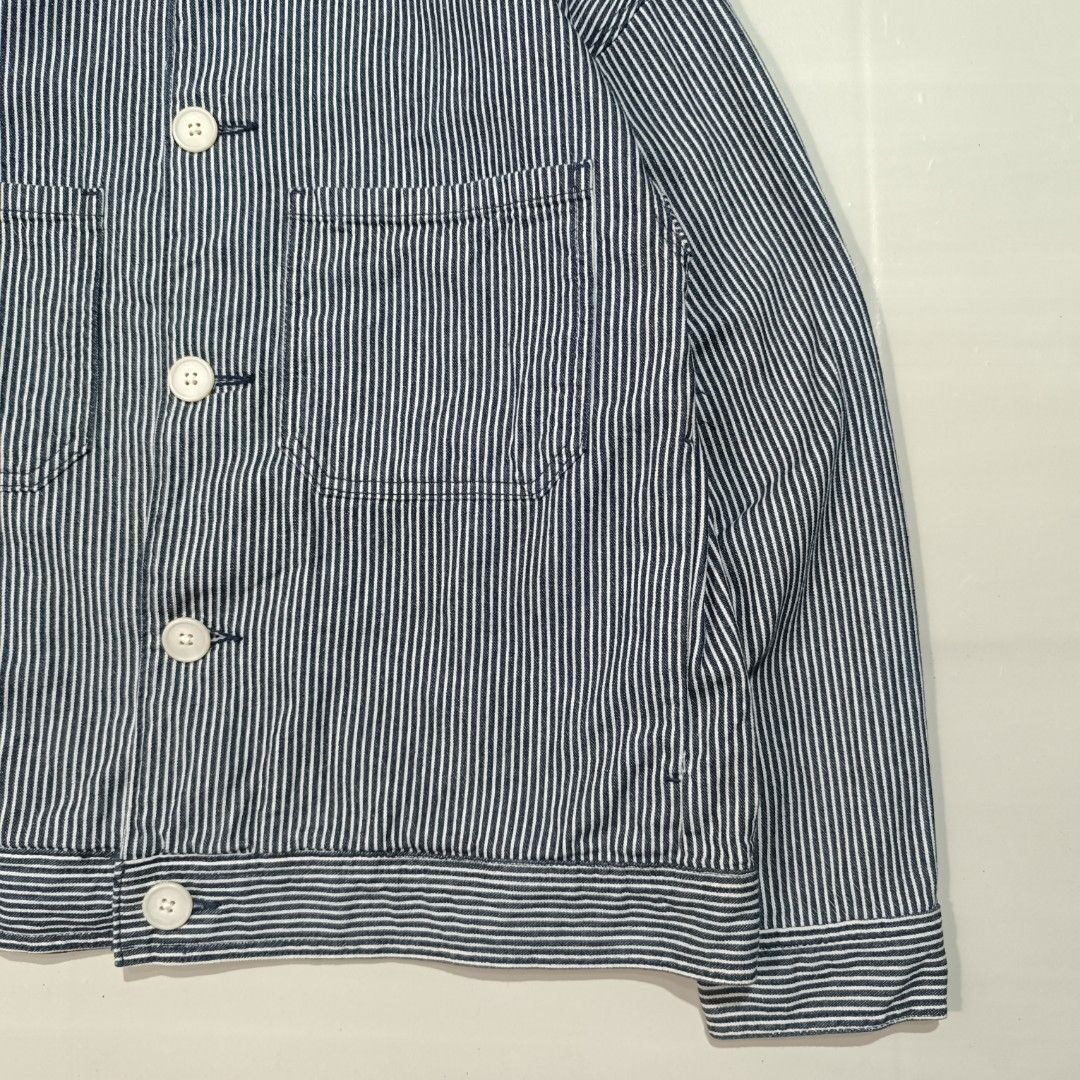 GU Chef Hickory Striped Oversized Work Jacket. on Carousell