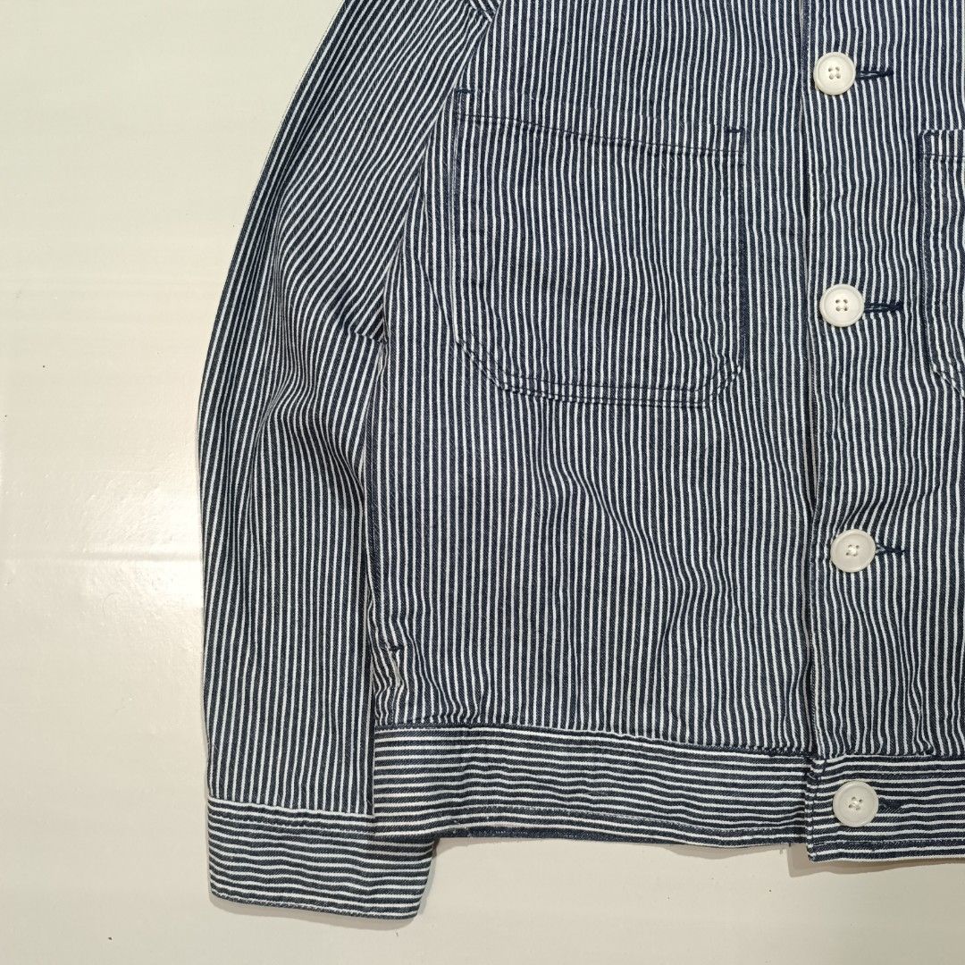 GU Chef Hickory Striped Oversized Work Jacket. on Carousell
