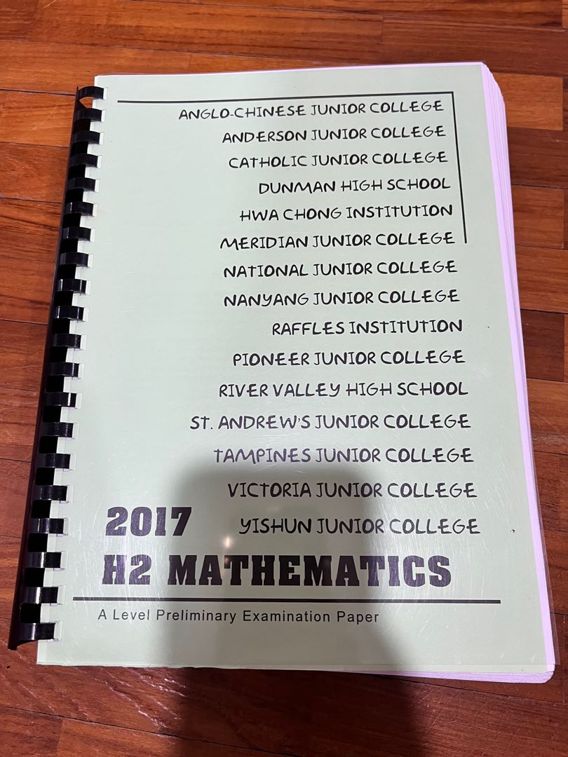 H2 MATH JC PRELIM PAPERS, Hobbies & Toys, Books & Magazines, Assessment ...