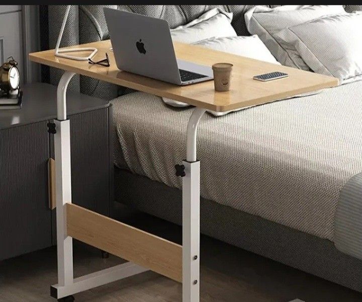 Height Adjustable Bedside Table Lazy Table Study desk, Furniture & Home ...