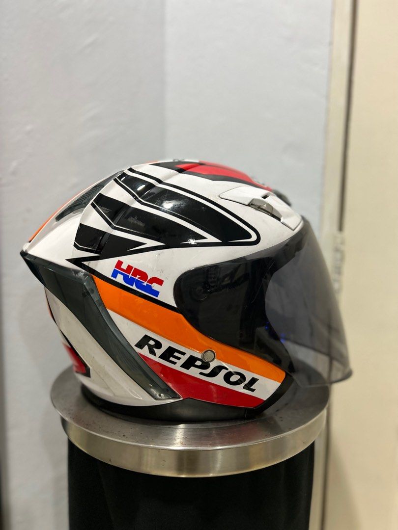 MHR Repsol Edition Helmet Smoke Visor, Motorbikes on Carousell