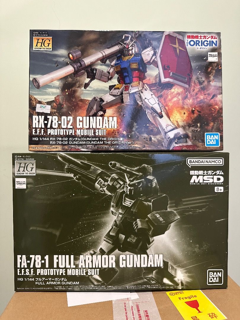 HG Gundam Origin Rx-78-2 Gundam & FA-78-1 Full Armor FA, 興趣及遊戲, 玩具 & 遊戲 ...