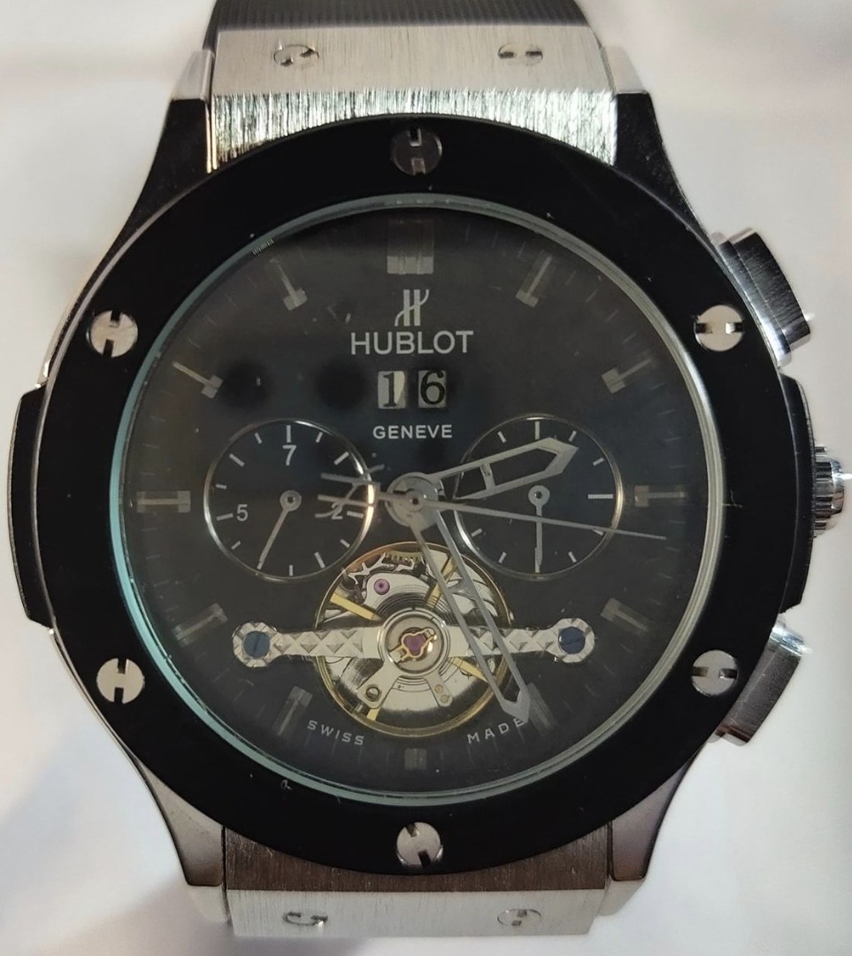 Hublot Geneve Vendome Automatic Black Dial Rubber Strap Exhibition ...