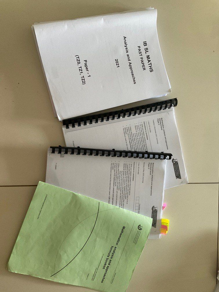 IB Math AA SL Past Papers Assorted, Hobbies & Toys, Books & Magazines ...