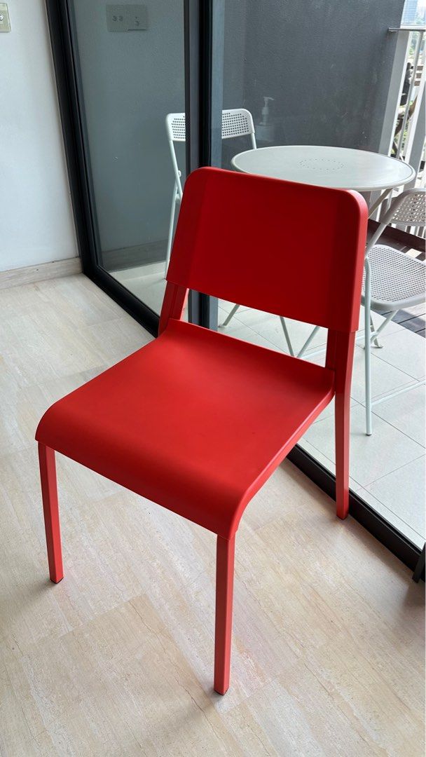 IKEA red study chair, Furniture & Home Living, Furniture, Chairs on ...