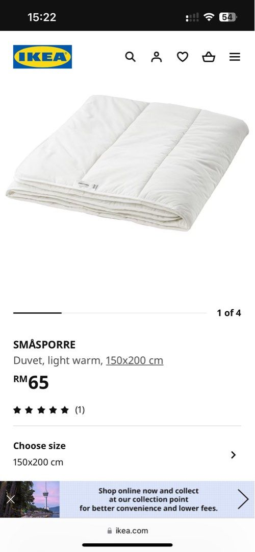Ikea smasporre duvet 150*180, Furniture & Home Living, Bedding & Towels ...